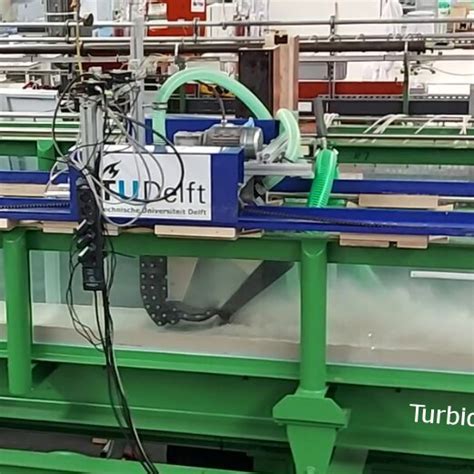 An Experimental Run In Progress Showing The Turbidity Flow Generated
