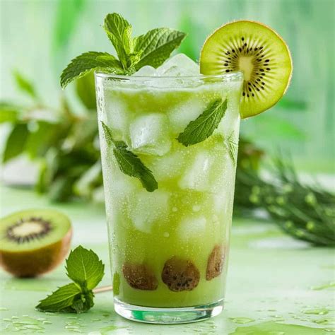 Kiwi Mint Refresher Mocktail Recipe Thirsty Tales