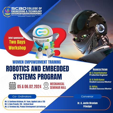 Robotics And Embedded System Program Women Empowerment Training Scad College Of Engineering