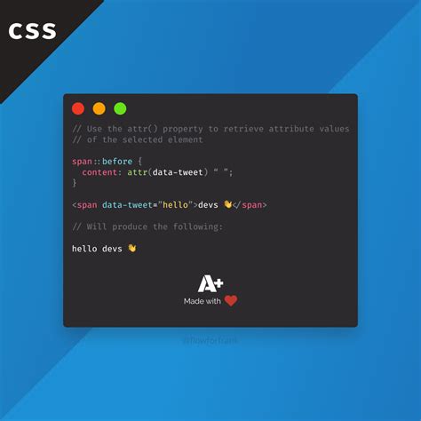 Use The Attr Property In Css To Get Values From Attributes Web