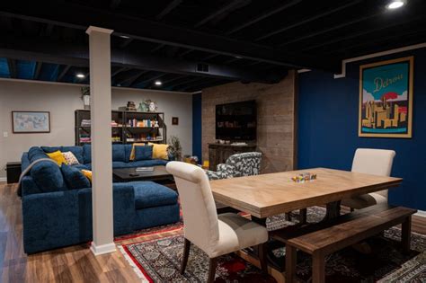 Finished Basement with Gym and Sewing Room in Pittsfield Twp., MI - Basements Plus