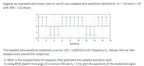 solved suppose we represent each binary zero or one bit as a
