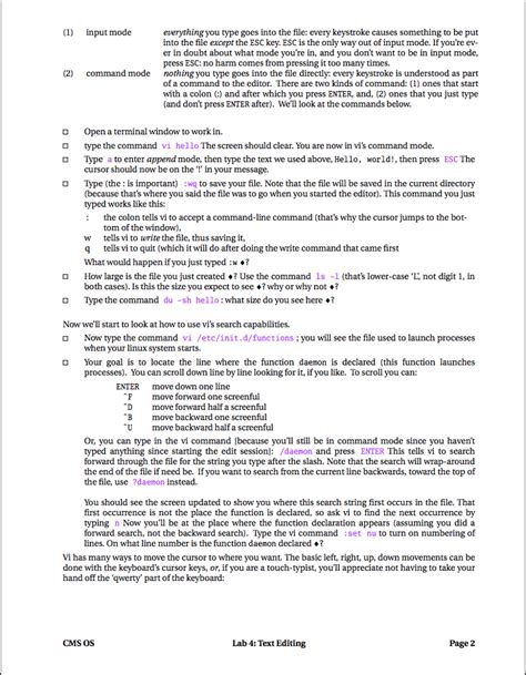 Solved Lab 4 Text Editing A Brief Note About Type Setting