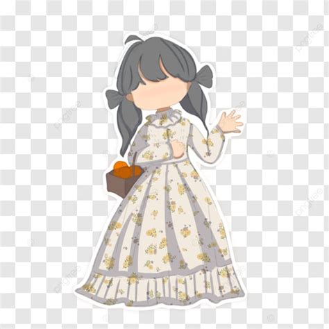 꽃무늬 드레스를 입은 어린 소녀 귀여운 일러스트 화신 어린 소녀 Png 일러스트 및 Psd 이미지 무료 다운로드 Pngtree