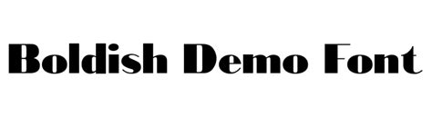 bold ish demo font font