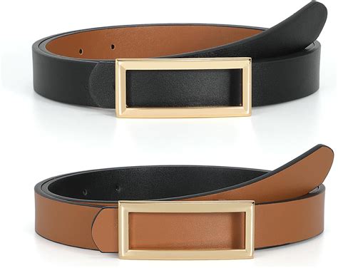 Suosdey Women Reversible Leather Belts For Jeans Pants Dresses Ladies