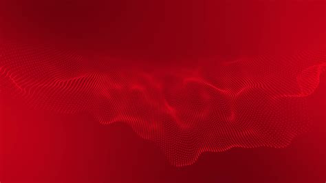 red color hi tech circular dots forming wavy pattern technology