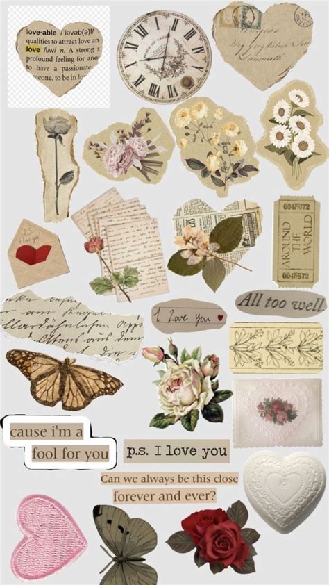 Vintage Paper Printable Stickers