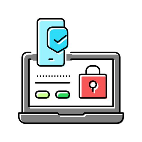 Two Step Authentication Color Icon Vector Illustration 19588977 Vector