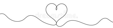 continuous line drawing creating a heart shape on white background