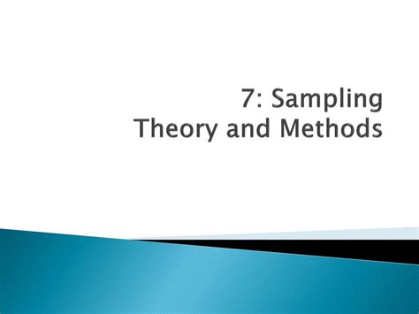 PPT Sampling Theory And Methods PowerPoint Presentation Free Download ID