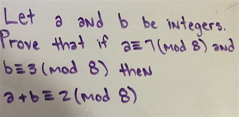 Solved Let A And B Be Integers Prove That If And B 3 Mod Chegg Com