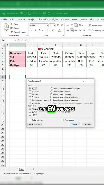Transponer En Excel Excelavanzado Excelfacil Excelbasico Youtube