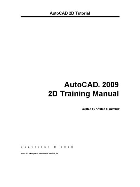 Autocad 2009 2d Training Manual Pdf System Software Human Computer Interaction