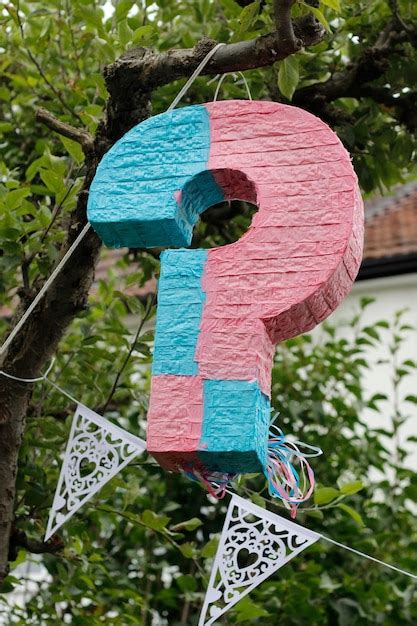 Premium Photo Gender Reveal Question Mark