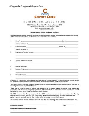 Fillable Online Appendix C Approval Request Form Fax Email Print PdfFiller