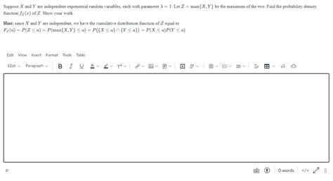 Solved Suppose X And Y Are Independent Exponential Random