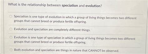 What Is The Relationship Between Speciation And