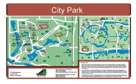 City Park New Orleans Map Color 2018
