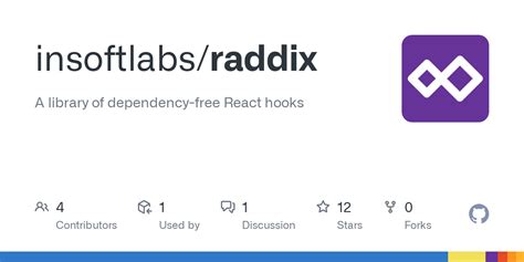 GitHub Insoftlabs Raddix A Library Of Dependency Free React Hooks