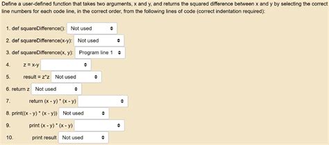 Solved Define A User Defined Function That Takes Two Arguments X And