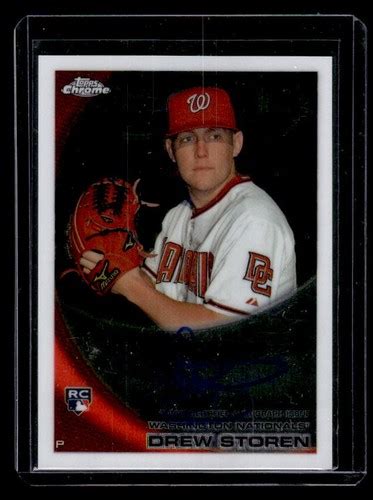 2010 Topps Chrome 216 Drew Storen Rookie Autograph Ebay