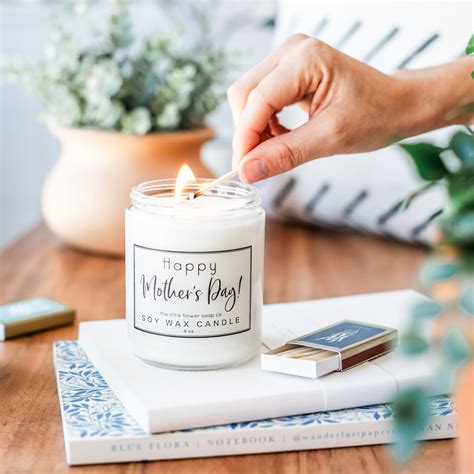 Happy Mothers Day Candle T For Mom Handmade Present Ideas For