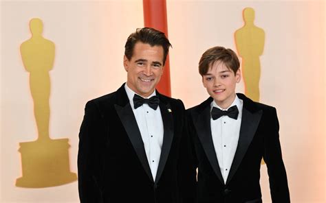 Colin Farrell And Son Henry 13 Twin In Matching Tuxedos At Oscars