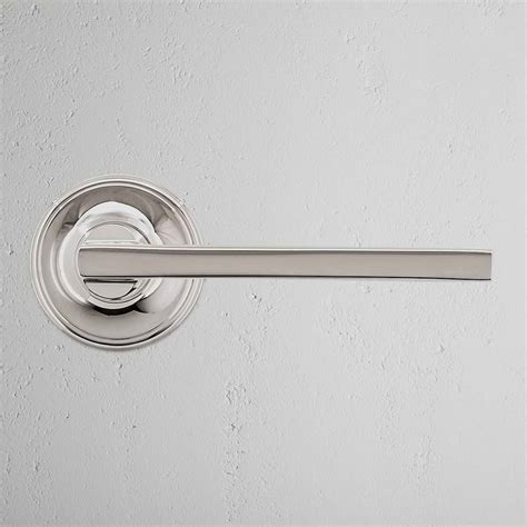 Clayton Sprung Door Handle Polished Nickel Door Handles Hardware