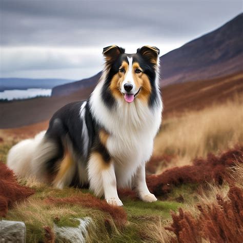 Scottish Shepherd Collie Modern Digital Photo 64k — Image Created