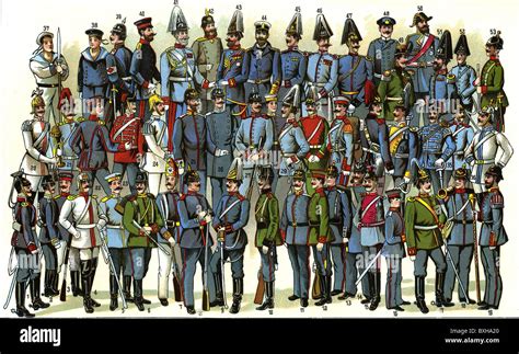 Military Uniforms Of The German Army And Navy German Empire Stock