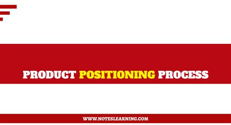 what is product positioning process notes learning