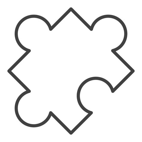Single Jigsaw Puzzle Piece Outline Icon Or Symbol 50840525 Vector Art