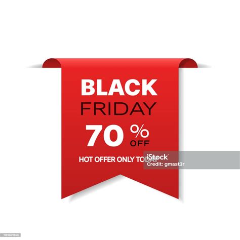 특별 제공 판매 프로모션 마케팅 블랙 프라이데이 홀리데이 쇼핑 컨셉 레드 70 할인 스티커 기호 소매에서 광고 캠페인 가격에 대한 스톡 벡터 아트 및 기타 이미지 Istock