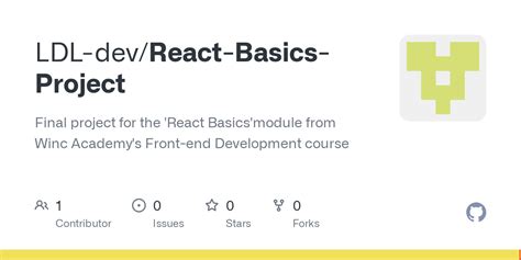 Github Ldl Devreact Basics Project Final Project For The React
