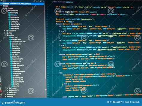 Php Developing Of The Site In The Code Editor Editorial Photography Image Of Data Hypertext