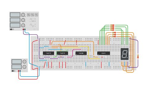 Circuit Design Copy Of 7 Segment With Clock Tinkercad