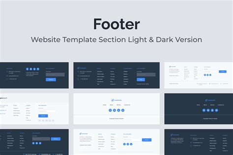 Web Footer Templates Figma