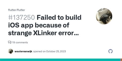 Failed To Build Ios App Because Of Strange Xlinker Error After