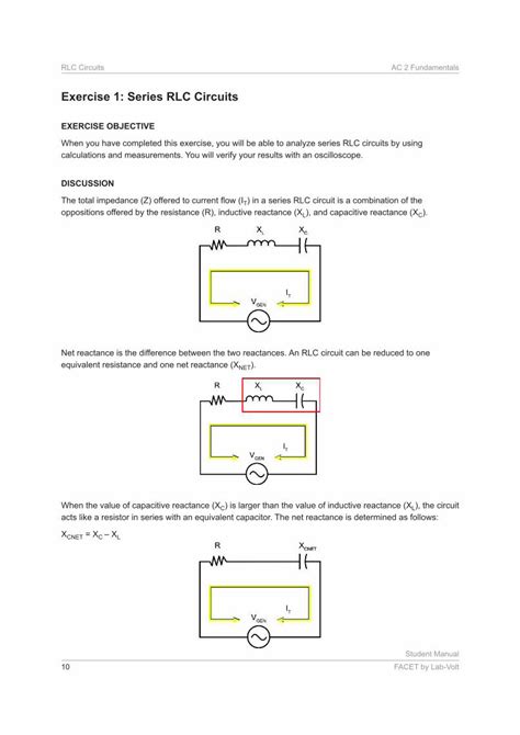 PDF Exercise Series RLC Circuits Lab Volt T In A Series RLC Circuit Is A Combination