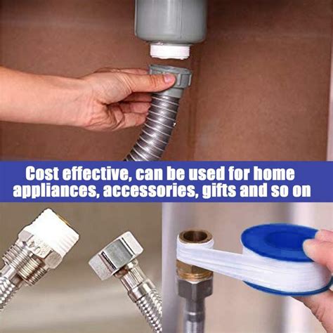 수도꼭지 씰링 스레드 테이프 Ptfe 롤 배관 배관공 피팅 물 가스 파이프라인 링크 씰링 테이프 수도관 씰러 10 개 생활용품 보수용품