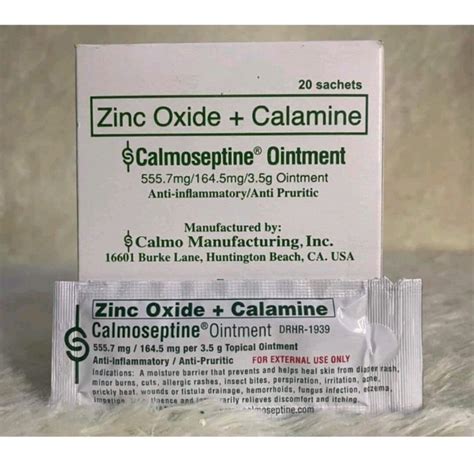 Calmoseptine Ointment Sachet Authentic Lazada Ph