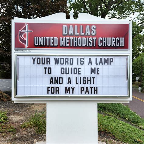 Church Sign For Dallas United Methodist Church Dallas Pa