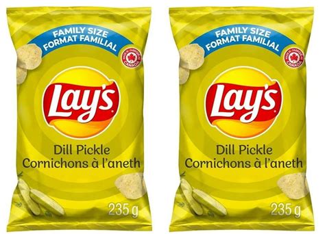 Lays Dill Pickle Flavored Potato Chips 220g 2 Pack