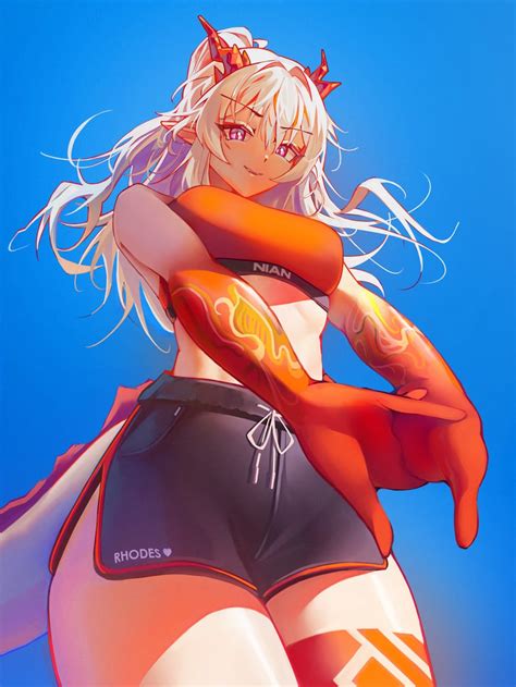 Nian Arknights Drawn By Nikov Danbooru