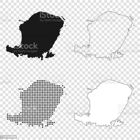 Lombok Maps For Design Black Outline Mosaic And White Stock