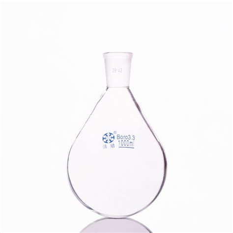 플라스크 가지 모양 짧은 목 표준 그라인딩 입 용량 1000ml 및 조인트 29 42 가지 모양 플라스크 학교 및 교육 용품