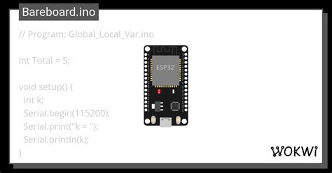 B Global Local Variable Sizeof Wokwi ESP STM Arduino Simulator
