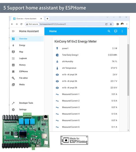 iot esp32 power meter kc868 m16v2 smart home automation kincony
