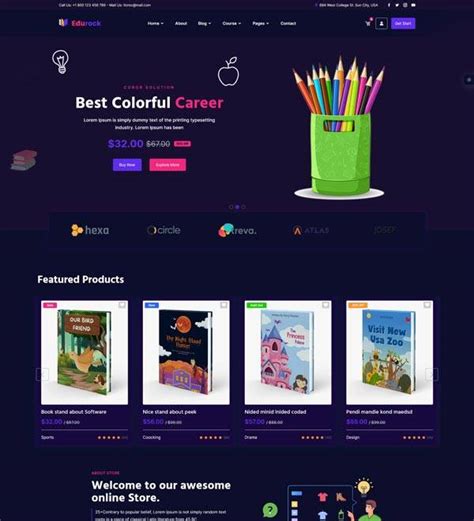 Edurock Education Lms Template